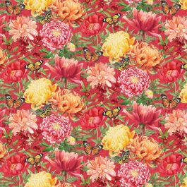 Morning Blossom: Feature Floral Red Multi -- Northcott Fabrics 24917-24