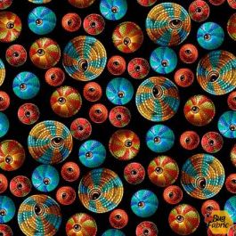 Stay Magical: Bulging Dots Black - Studio E Fabrics 8053-99 black
