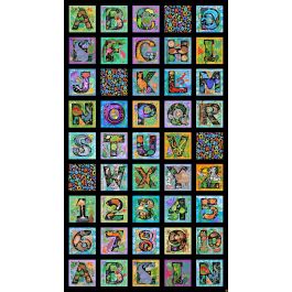 ABC 123: ABC Panel (2.125 yards) -- Northcott Fabrics 24945-99